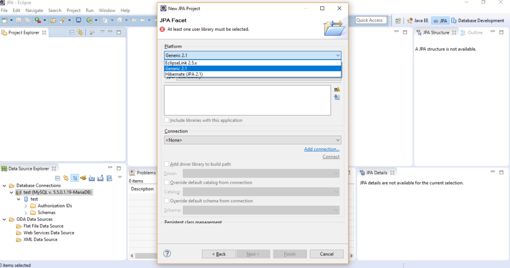 Creating Entity Classes From Database Schema Using Eclipse 6243