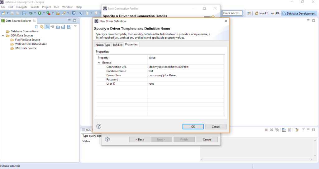 Creating Entity Classes from Database Schema Using Eclipse