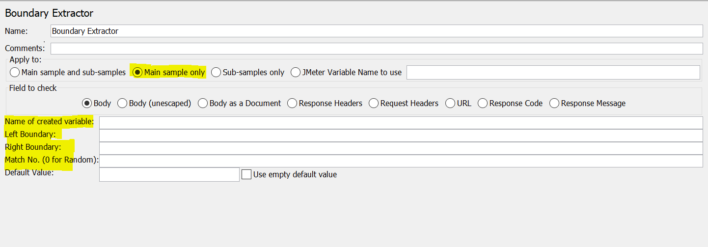 How to use Boundary Extractor in JMeter - Task Incomplete